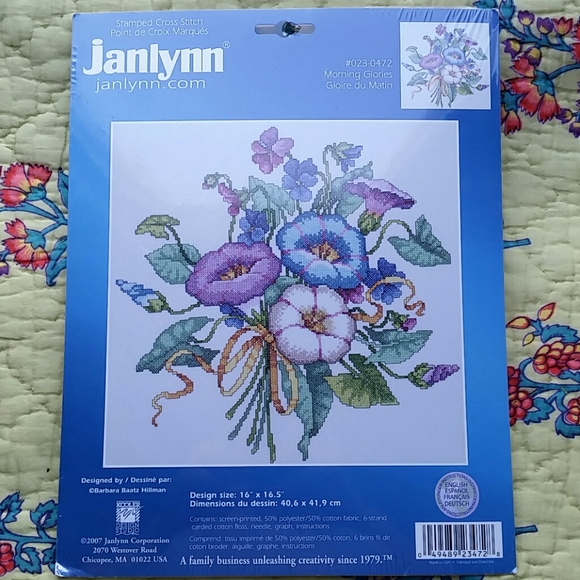 Janlynn | Other | Janlynn Morning Glories Cross Stich | Poshmark